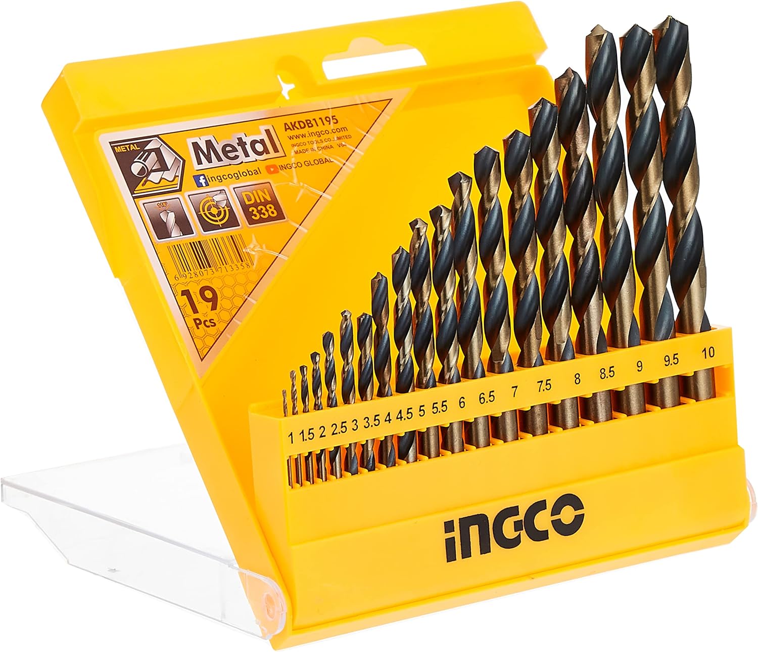 مجموعة لقم مثقاب تويست AKDB1195 HSS من انجكو - شركة النسر للعدد والادوات